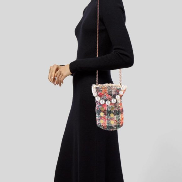 Kooreloo | Bags | Kooreloo Charlotte Redblue Tweed Pouch Crossbody Bag ...